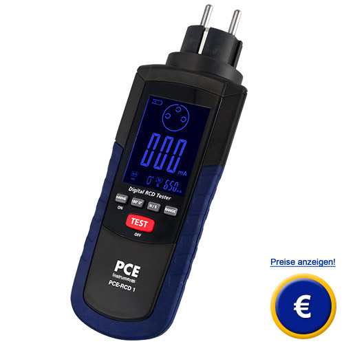 FI-Tester / RCD-Tester PCE-RCD 1 | PCE Instruments